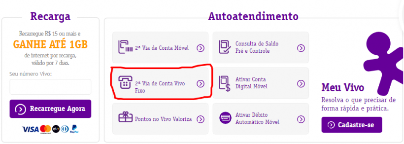 Fatura Vivo 2024 - imprimir 2ª Via Conta atualizada